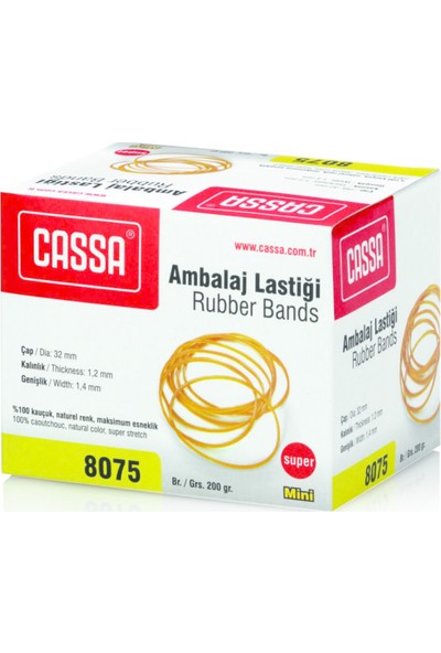 Cassa 8075 Ambalaj Lastiği Kauçuk 200Gr Mini Cassa 8075 Ambalaj Lastiği Kauçuk 200Gr Mini