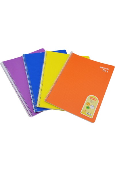 Mynote Flex Spiralli PP Defter A4 100 Yaprak Kareli