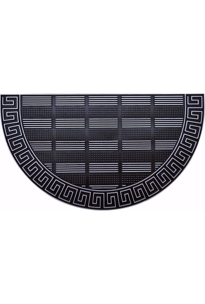 B'Home B'Home Elegance Kapı Önü Paspas Yarımay Halısız 40x70 cm Gümüş