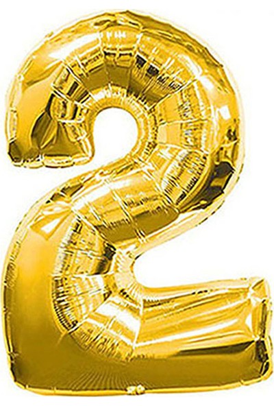 2 Rakam Altın Folyo Balon 40cm