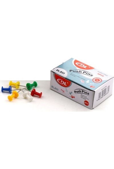 Linea Dingli Harita Çivisi Renkli 50 li Paket