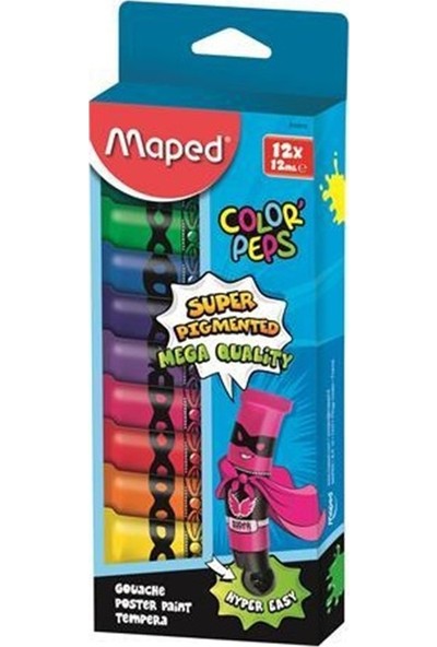 Maped Guaj Boya 12 Renk x 12ml 810510 Maped Guaj Boya 12 Renk x 12ml 810510