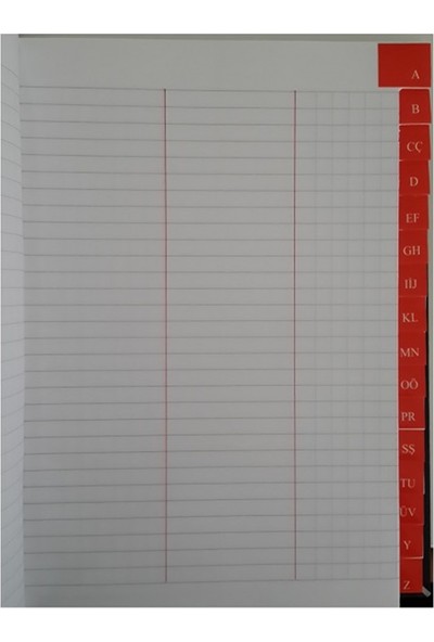 Sim Ticari Fihrist 14x20cm Her İki Harften 24 Yaprak