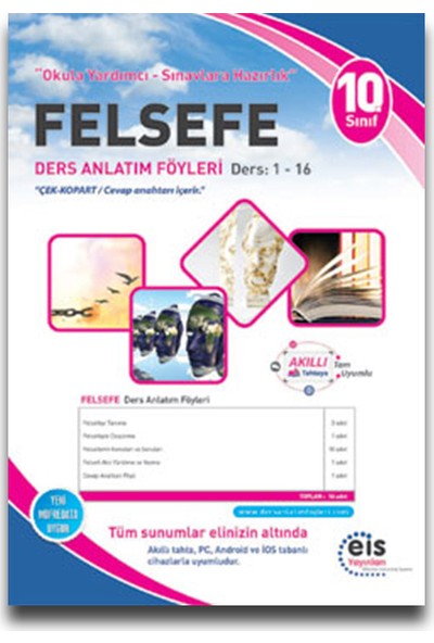 Eis 10. Sınıf Felsefe Ders Anlatım Föyleri (1-16) Eis 10. Sınıf Felsefe Ders Anlatım Föyleri (1-16)
