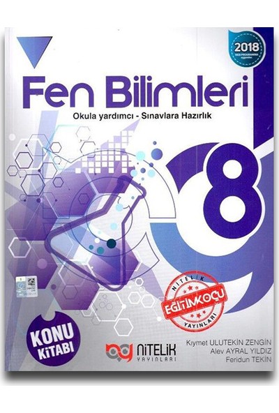 Nitelik Yayınları 8. Sınıf Fen Bilimleri Konu Kitabı - Feridun Tekin Nitelik Yayınları 8. Sınıf Fen Bilimleri Konu Kitabı - Feridun Tekin