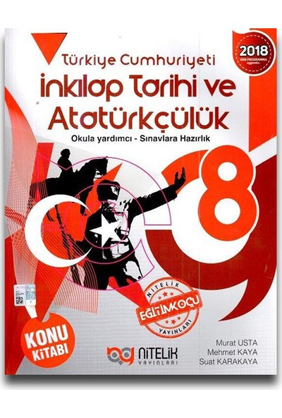 Nitelik Yayınları 8. Sınıf T.C. İnkılap Tarihi ve Atatürkçülük Konu Kitabı Nitelik Yayınları 8. Sınıf T.C. İnkılap Tarihi ve Atatürkçülük Konu Kitabı