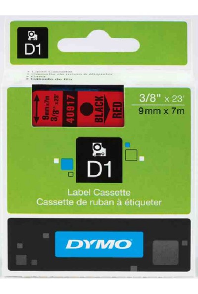 Dymo D1 Yedek Şerit 9Mmx7Mt Kırmızı/Siyah Dymo D1 Yedek Şerit 9Mmx7Mt Kırmızı/Siyah