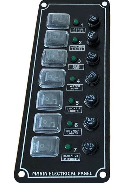Moon Light MD 1007 D 7'li Dikey Switch Panel Moon Light MD 1007 D 7'li Dikey Switch Panel