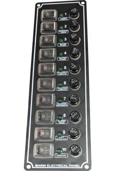 Moon Light MD 1010 D 10'lu Dikey Switch Panel Moon Light MD 1010 D 10'lu Dikey Switch Panel
