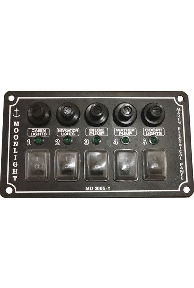 Moon Light MD 2005 Y 5'li Yatay Switch Panel