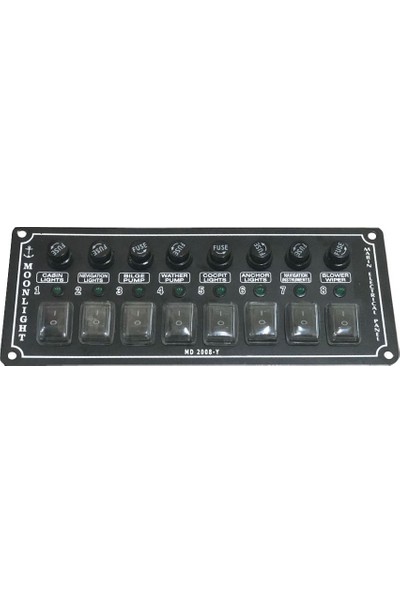 Moon Light MD 2008 Y 8'li Yatay Switch Panel