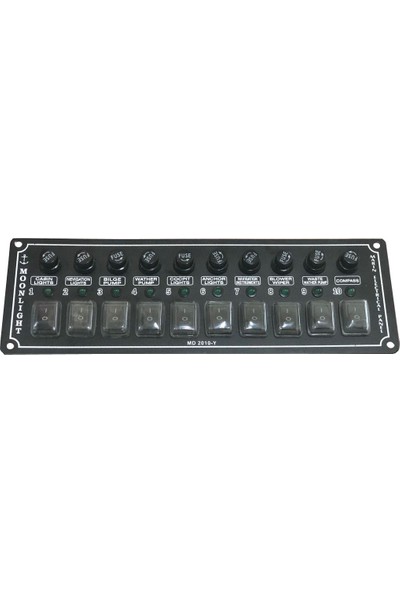 Moon Light MD 2010 Y 10'lu Yatay Switch Panel Moon Light MD 2010 Y 10'lu Yatay Switch Panel