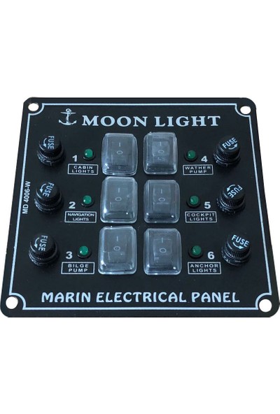 Moon Light MD 4006 W 6'lıDikey Switch Panel Moon Light MD 4006 W 6'lıDikey Switch Panel