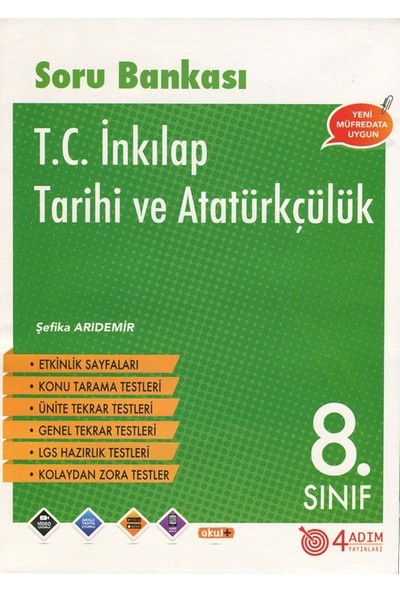 4 Adım 8. Sınıf T.C. İnkılap Tarihi ve Atatürkçükük Soru Bankası