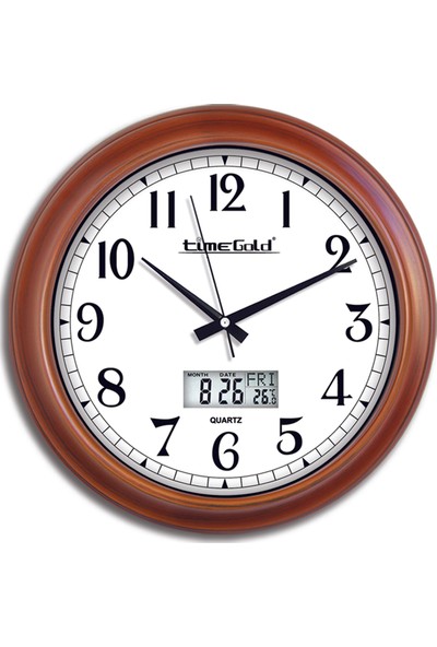 Time Gold Ahşap Görünümlü Duvar Saati-35cm TG151TR Time Gold Ahşap Görünümlü Duvar Saati-35cm TG151TR