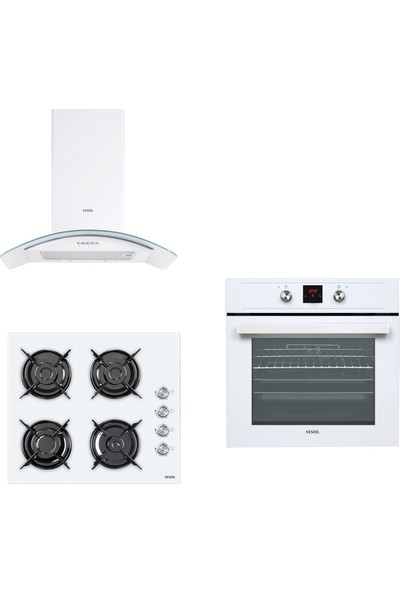 Vestel Beyaz Ankastre Set 7 ( AD-6011 B - AO-6104 B - AF-6653 B )