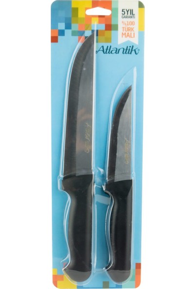 Atlantik İkili Bıçak Seti Siyah