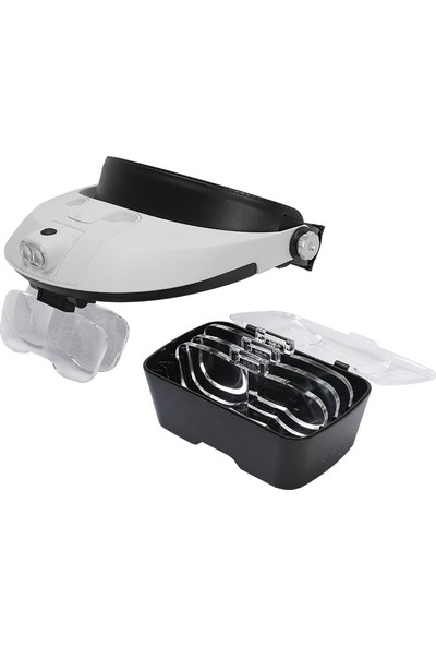 Makroptik Işıklı Eller Serbest Kafa Bantlı Büyüteç