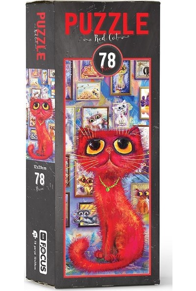 Blue Focus BF051 Red Cat 78 Parça Kutu Puzzle