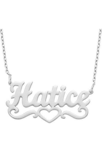 Dzg Silver İsimli Kolye Figürlü Kişiye Özel İsimlik Kolye Bayan Gümüş Kolye 470Dn