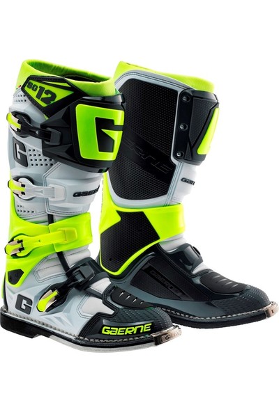 Gaerne Sg12 Cross Çizme Beyaz/Sarı/Gri