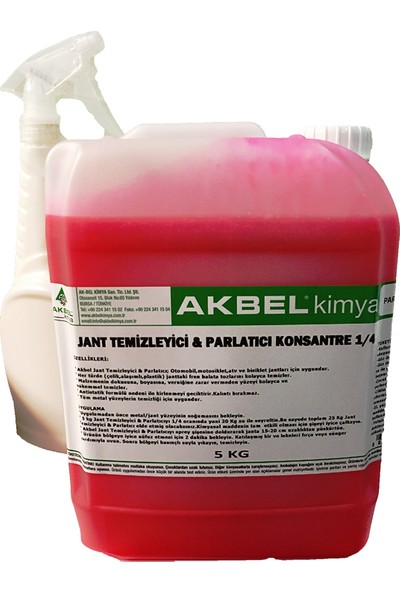 Akbel Kimya Jant Temizleyici & Parlatıcı Konsantre 1/4 5 Kg