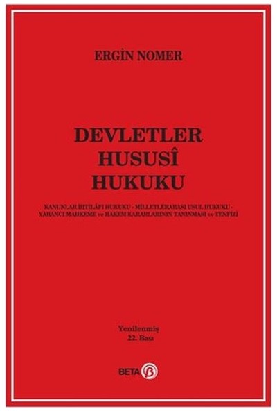 Devletler Hususi Hukuku - Ergin Nomer