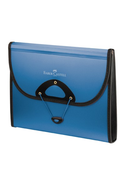Faber-Castell Körüklü Dosya A13 Metalik Mavi