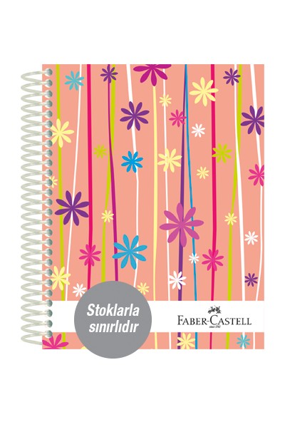 Faber-Castell Sert Kapak Seperatör 4+1 Çiçekler Defter 80gr 200 Yaprak (stok Faber-Castell Sert Kapak Seperatör 4+1 Çiçekler Defter 80gr 200 Yaprak (stok