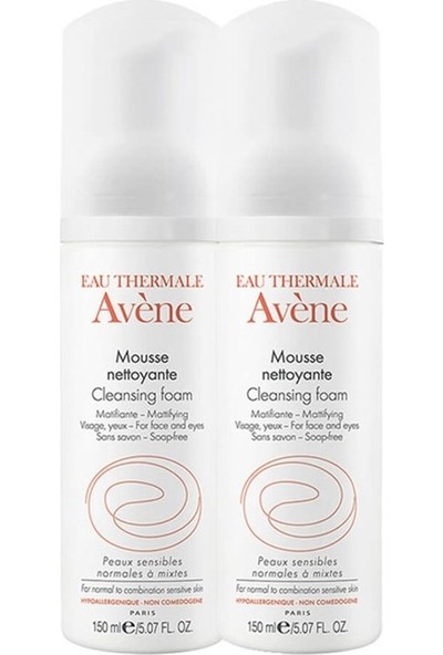 Avene Mousse Nettoyante Cilt Temizleme Köpüğü 2x150 ml Avene Mousse Nettoyante Cilt Temizleme Köpüğü 2x150 ml