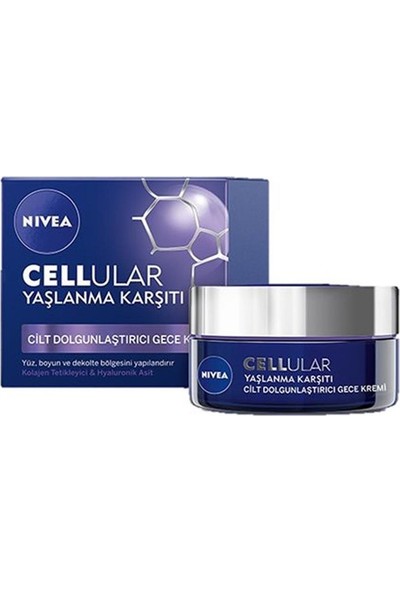 Nivea Cellular Night Cream - Yaşlanma Karşıtı Gece Bakım Kremi 50 ml Nivea Cellular Night Cream - Yaşlanma Karşıtı Gece Bakım Kremi 50 ml