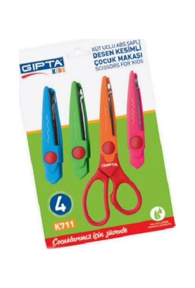 Gıpta Şekilli Kesen Makas 4 lü Set