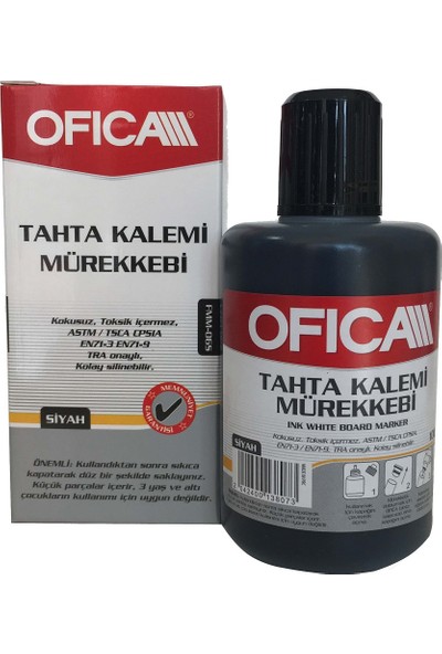 Ofica Tahta Kalemi Mürekkebi 100 ml. Siyah FMM-06S