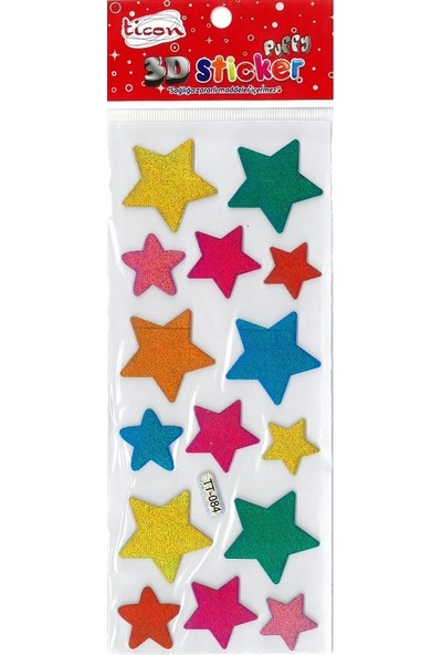 Ticon 3D Sticker Puffy 177556 (Kabartmalı) 3D-5 Ticon 3D Sticker Puffy 177556 (Kabartmalı) 3D-5