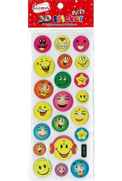 Ticon 3D Sticker Puffy 177560 (Kabartmalı) 3D-9 Ticon 3D Sticker Puffy 177560 (Kabartmalı) 3D-9