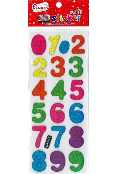 Ticon 3D Sticker Puffy 177568 (Kabartmalı) 3D-17 Ticon 3D Sticker Puffy 177568 (Kabartmalı) 3D-17