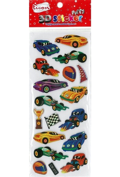 Ticon 3D Sticker Puffy 177570 (Kabartmalı) 3D-19 Ticon 3D Sticker Puffy 177570 (Kabartmalı) 3D-19