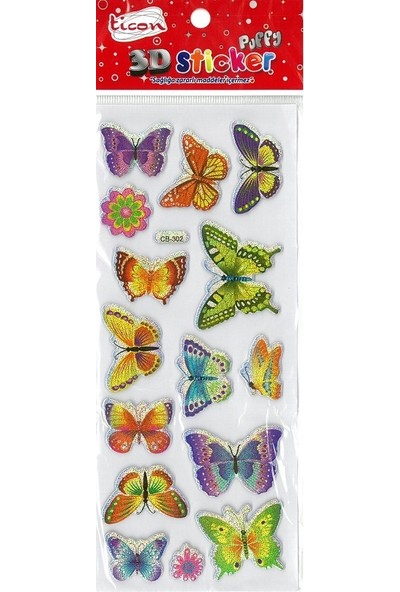 Ticon 3D Sticker Puffy 256029 (Kabartmalı) 3D-42 Ticon 3D Sticker Puffy 256029 (Kabartmalı) 3D-42