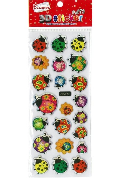 Ticon 3D Sticker Puffy 236186 (Kabartmalı) 3D-38 Ticon 3D Sticker Puffy 236186 (Kabartmalı) 3D-38