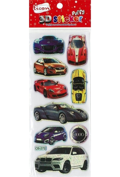 Ticon 3D Sticker Puffy 236172 (Kabartmalı) 3D-29 Ticon 3D Sticker Puffy 236172 (Kabartmalı) 3D-29