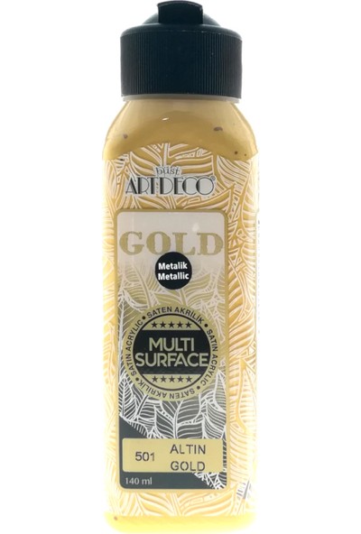 Artdeco Gold Multi Surface Satin Akrilik Boya 140ml 501 Altın
