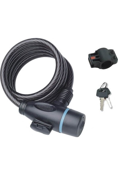 Bisiklet Kilit Anahtarlı - Braketli (1 Metre) Bisiklet Kilit Anahtarlı - Braketli (1 Metre)