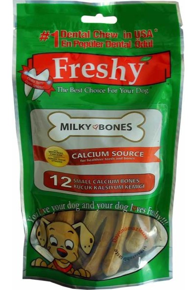 Freshy Milky Bones Kalsiyum Kemikleri 12 Adet Küçük Boy Freshy Milky Bones Kalsiyum Kemikleri 12 Adet Küçük Boy