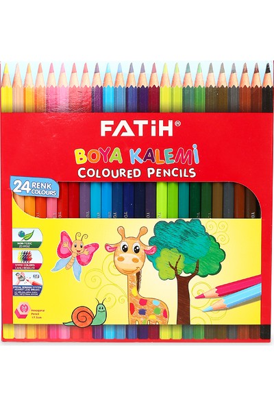 Fatih 24 Renk Tam Boy Kuru Boya Kalemi (33225)