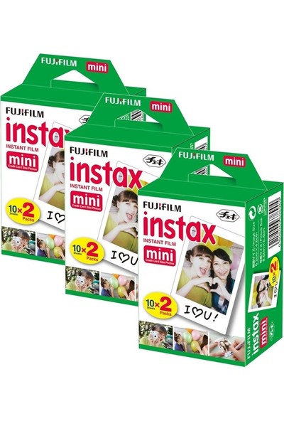 Fujifilm Instax Mini 20'Li Film 3'Lü Set