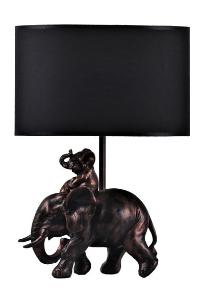 Qdec Modern Dizayn Fil Abajur Bakır Siyah