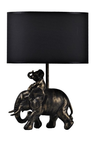 Qdec Modern Dizayn Fil Abajur Gold Siyah