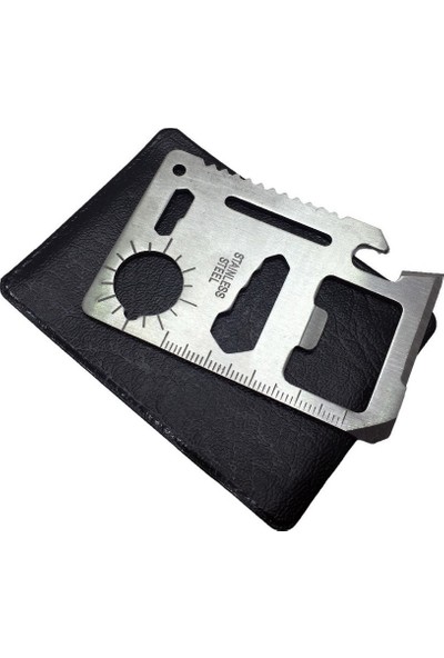 Paslanmaz Çelik Acil Durum Kartı Survival Kit 11 Fonksiyon Paslanmaz Çelik Acil Durum Kartı Survival Kit 11 Fonksiyon