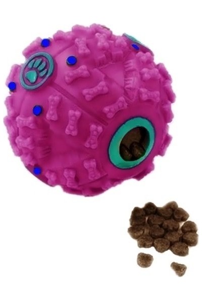 Bmpet Kabartmalı Kemik Ve Pati Desenli Sesli Öten Top 7 Cm Pembe Bmpet Kabartmalı Kemik Ve Pati Desenli Sesli Öten Top 7 Cm Pembe