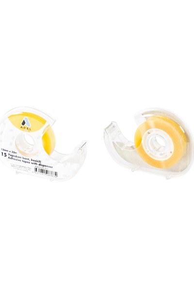 Adel Yapışkan B 12Mm x 33M Bant Kesici Adel Yapışkan B 12Mm x 33M Bant Kesici